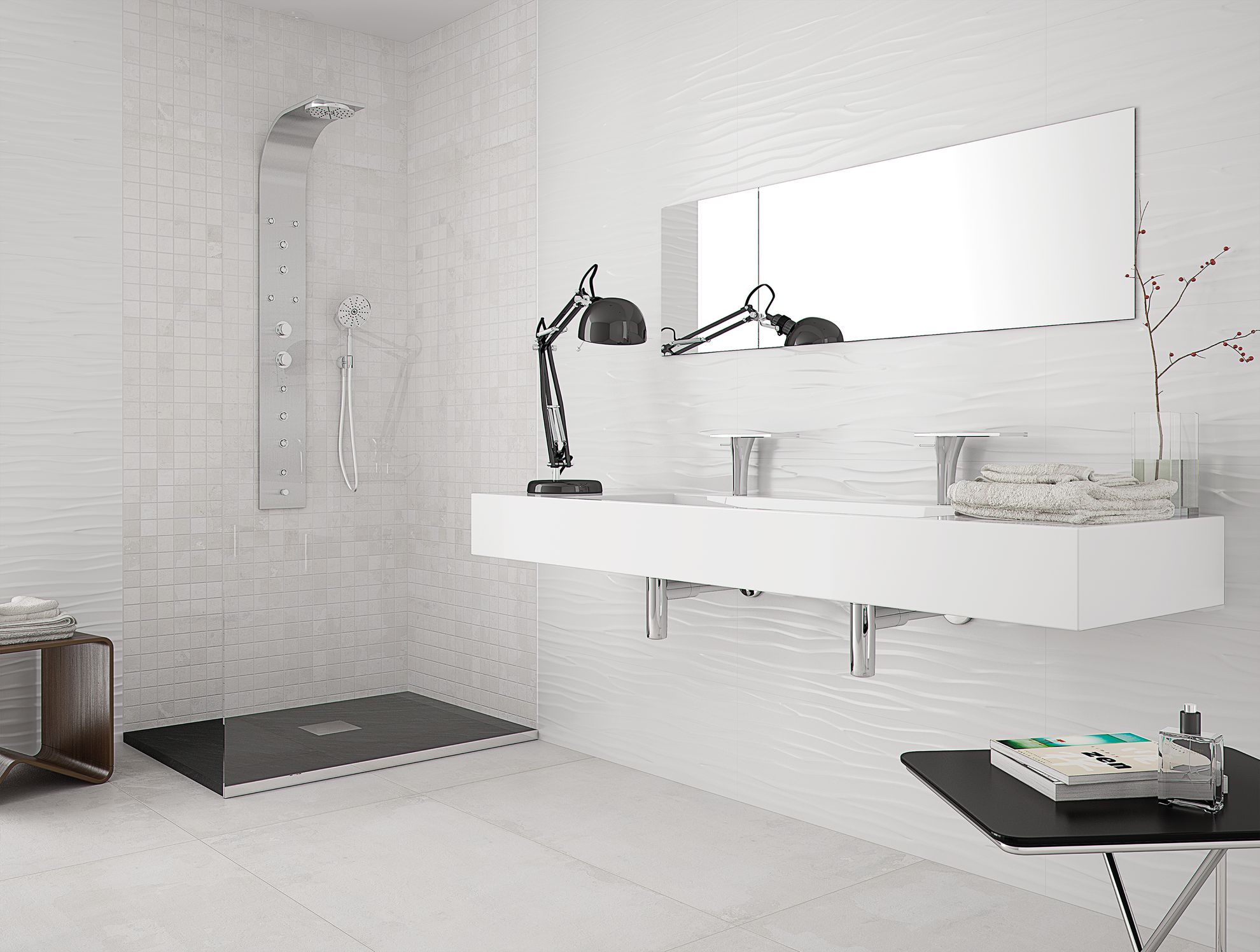HF- Glaciar Wave Glossy 12x36 rectified ceramic tile WALL ONLY ...
