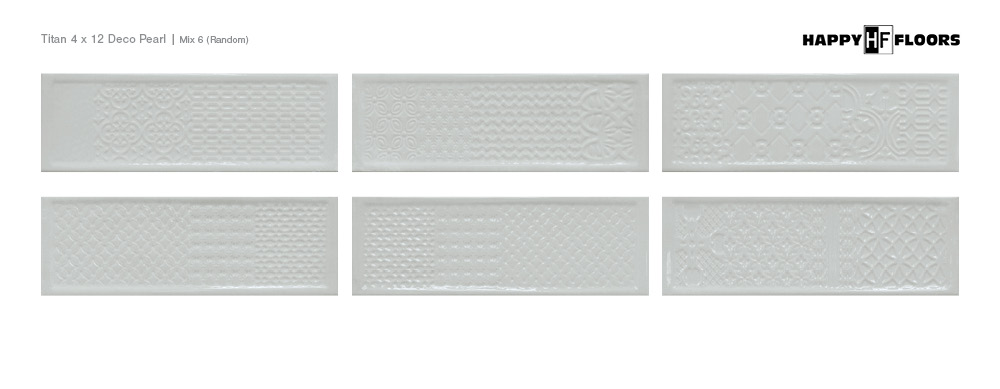 HF- Titan Pearl Deco Glossy 4x12 Ceramic Tile WALL ONLY | Quality ...