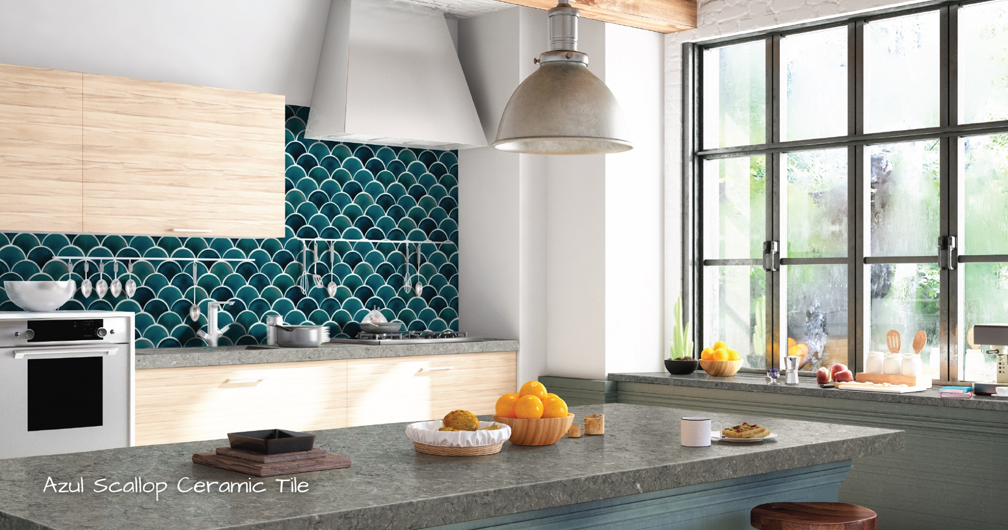 MSI- Azul Scallop Porcelain Mosaic | Quality Floors & More